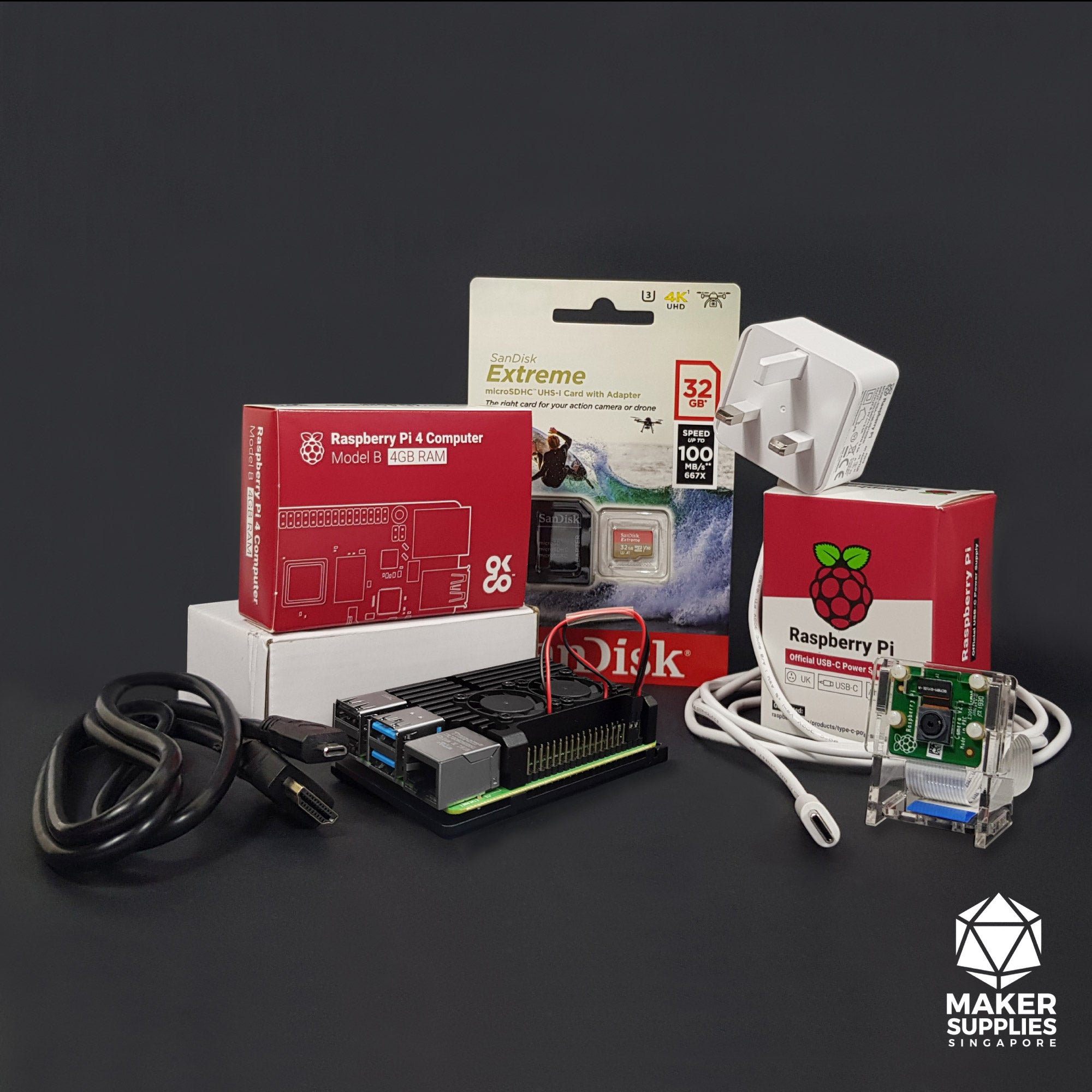 Raspberry Pi 4 Ultimate Bundle with Aluminium Casing